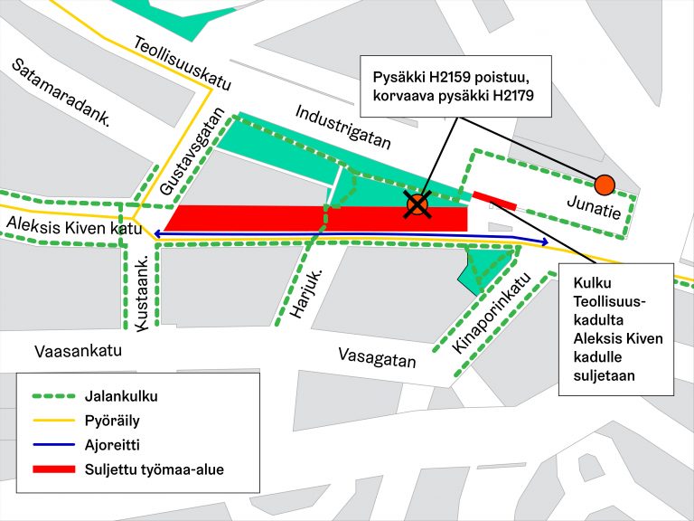 The renovation of Aleksis Kiven katu will have an impact on traffic and ...